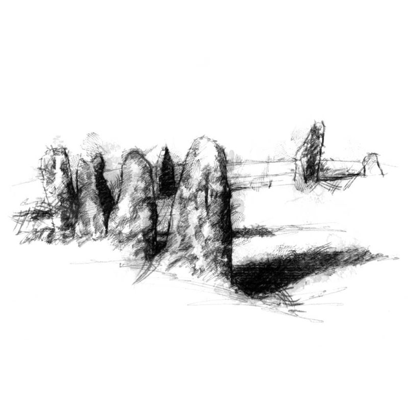 Standing stones sketch | SeanBriggs