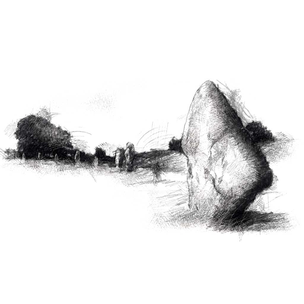 Avebury standing stone sketch | SeanBriggs
