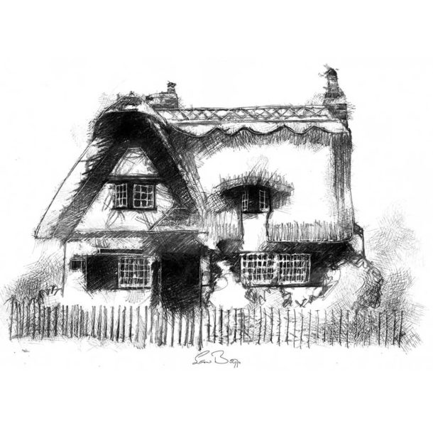 Original Thatched cottage sketch | SeanBriggs