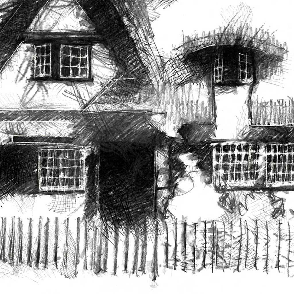 Original Thatched cottage sketch | SeanBriggs