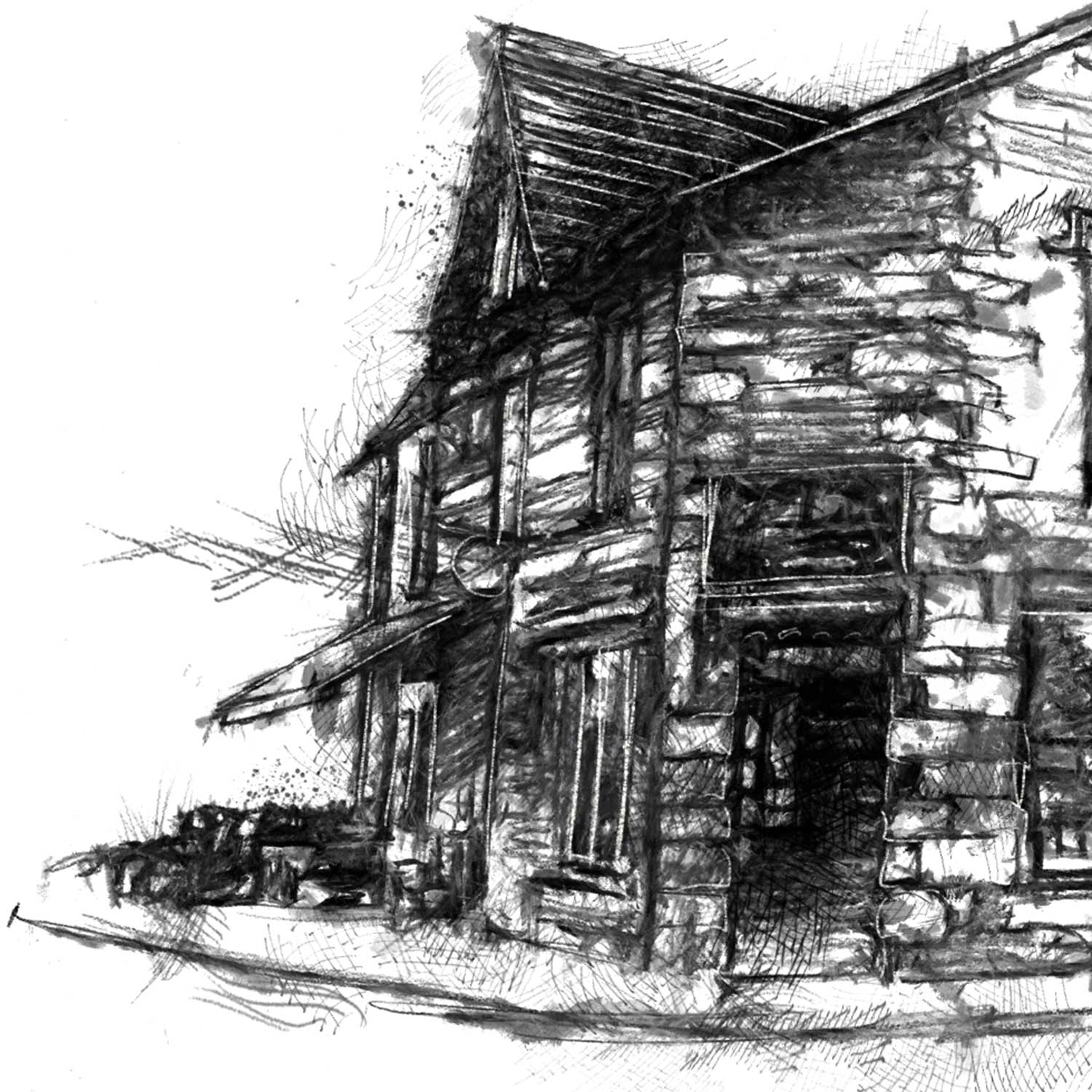Grasmere bookstore sketch | SeanBriggs