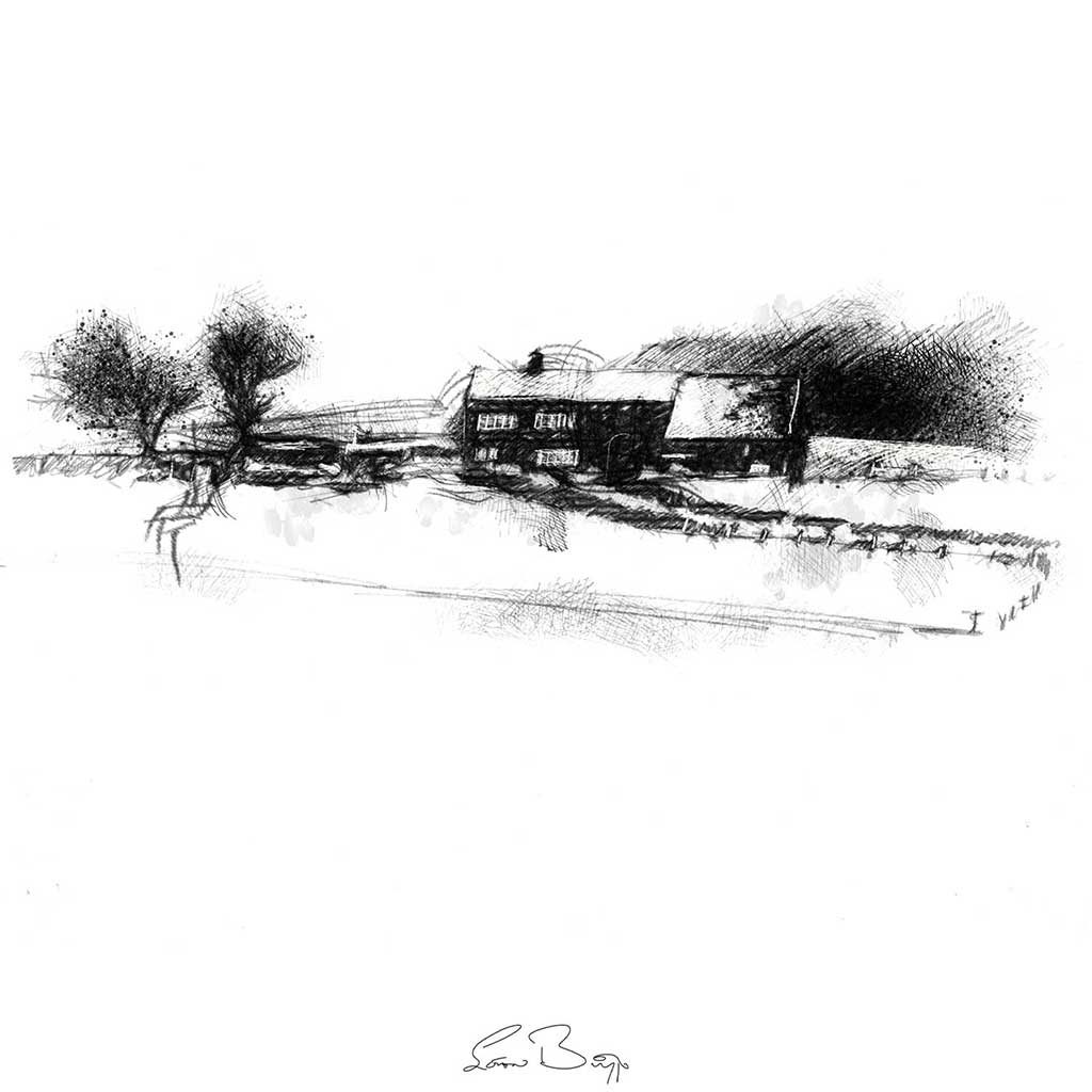 Original Snowy farm sketch | SeanBriggs