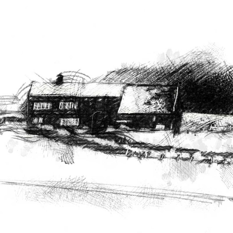 Original Snowy farm sketch | SeanBriggs