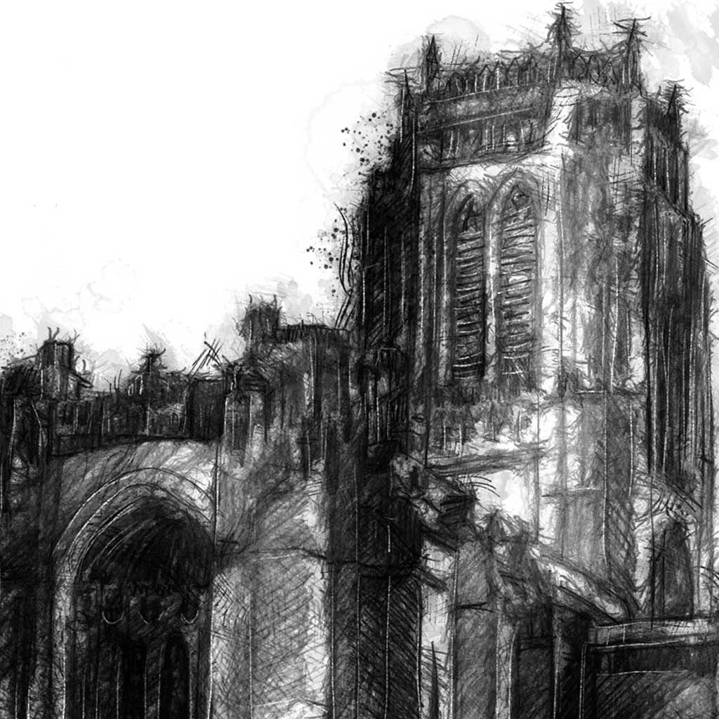 Original Anglican cathedral Liverpool sketch | SeanBriggs