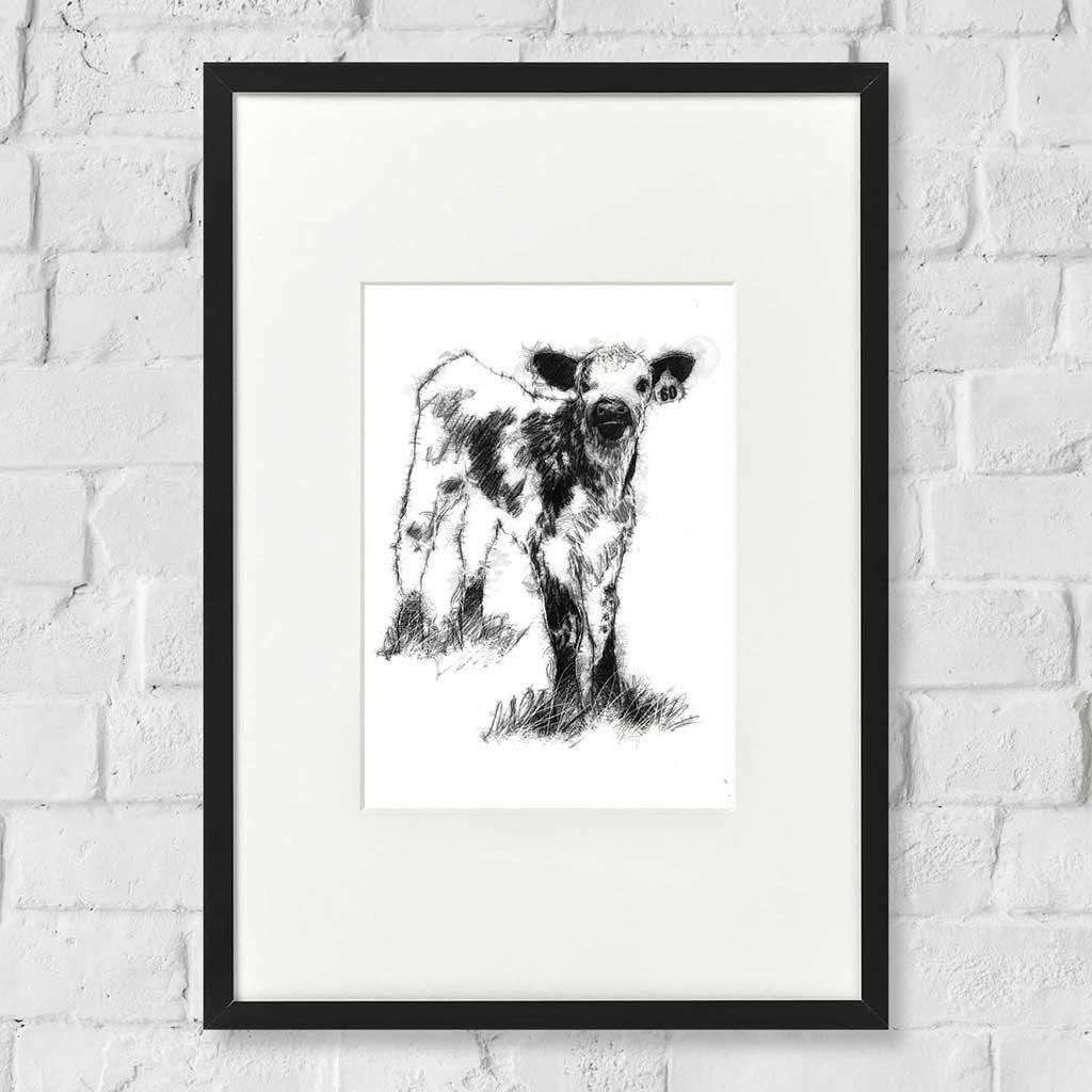 Original Speckled calf sketch | SeanBriggs