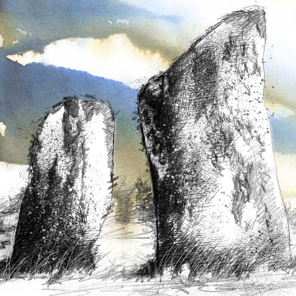 Avebury standing stones sketch | SeanBriggs