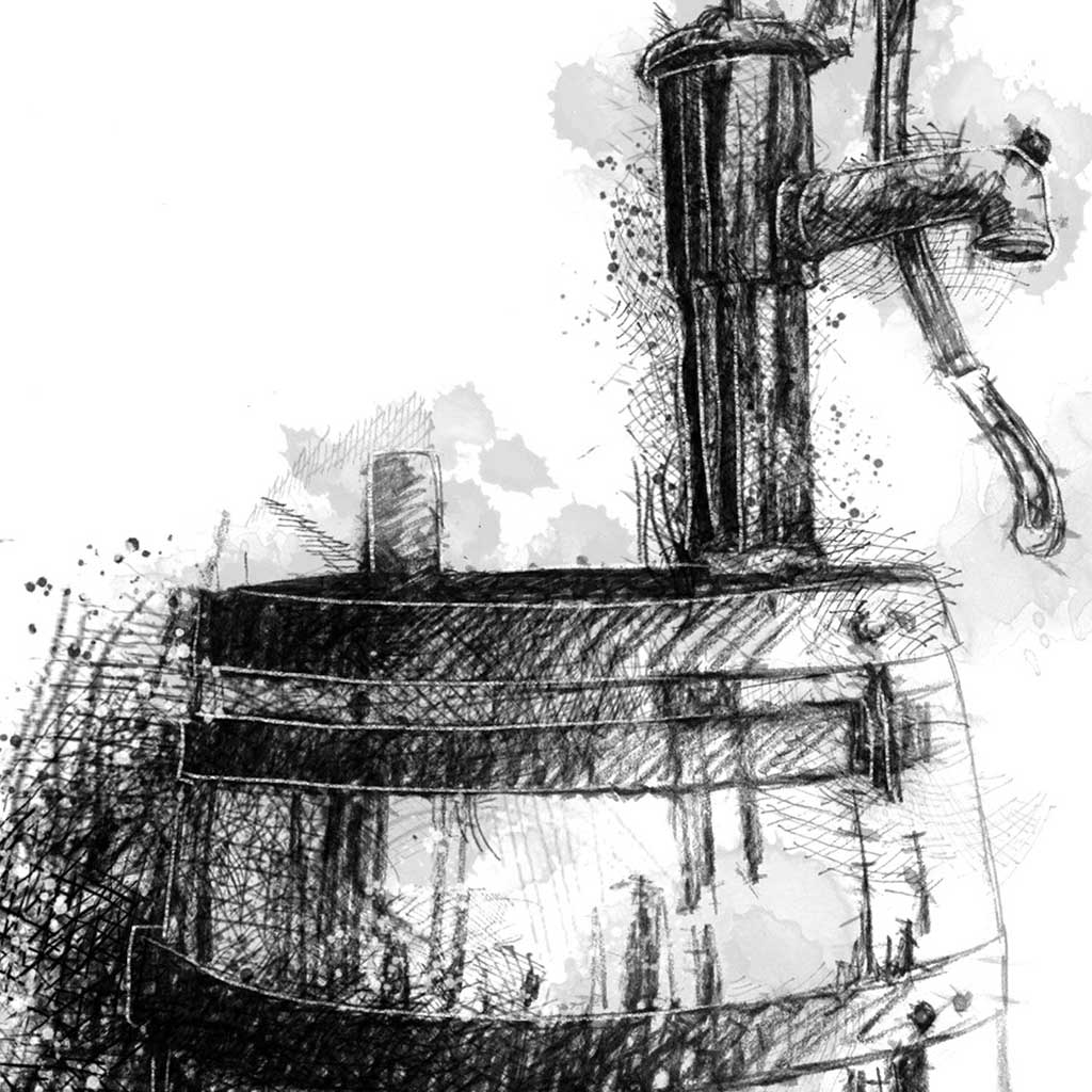 Old water barrel sketch | SeanBriggs