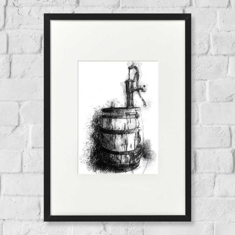 Old water barrel sketch | SeanBriggs