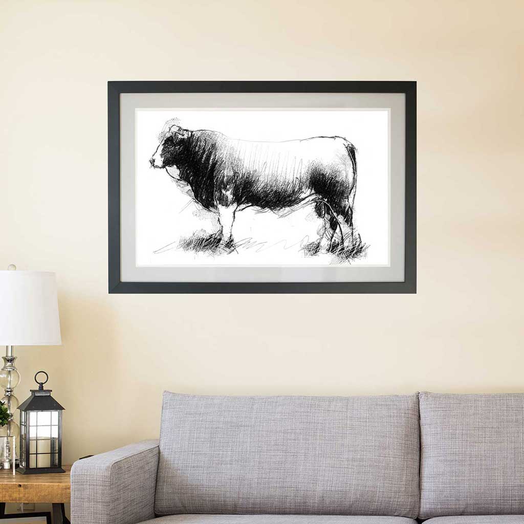 Simmental bull sketch | SeanBriggs