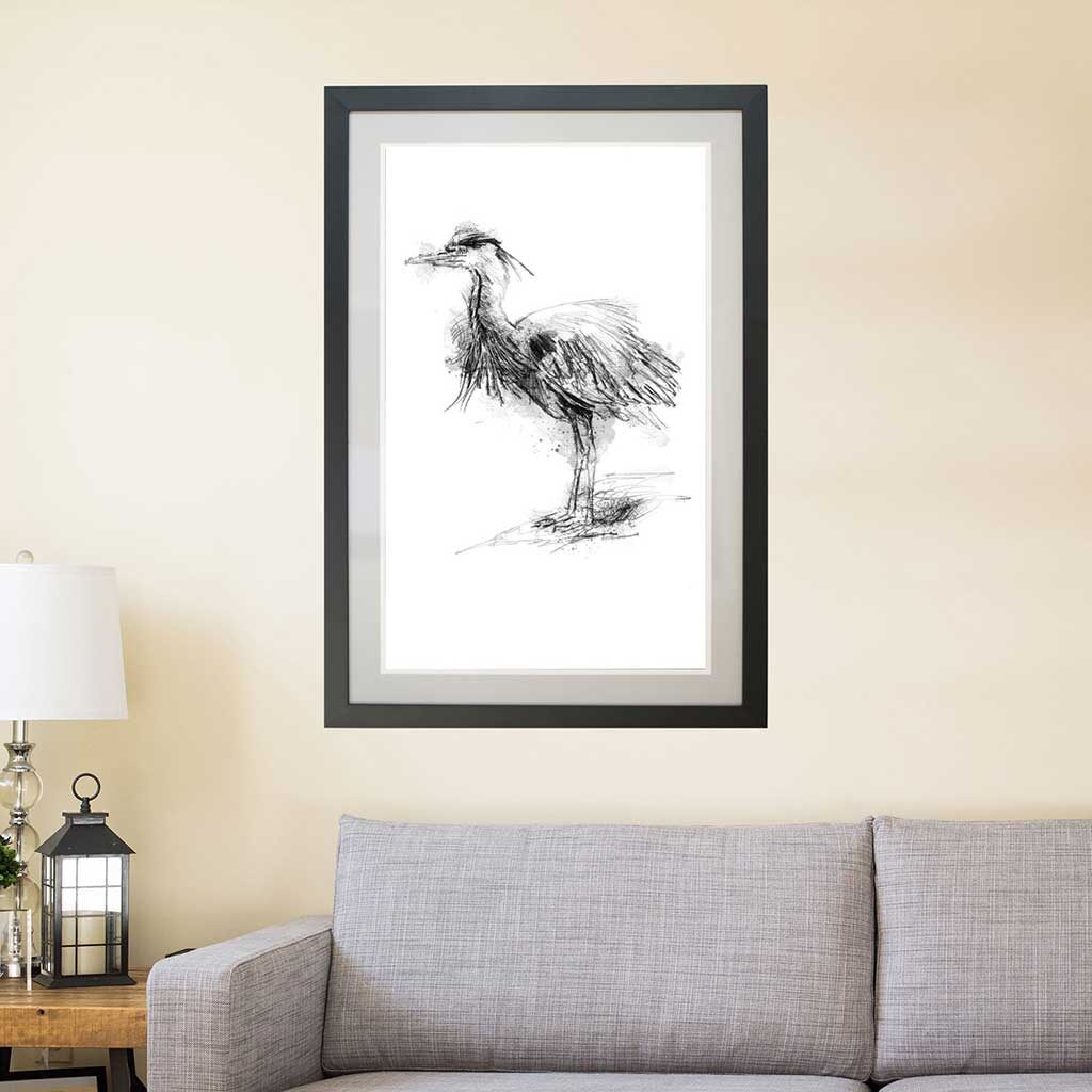 Grey heron scruff sketch | SeanBriggs