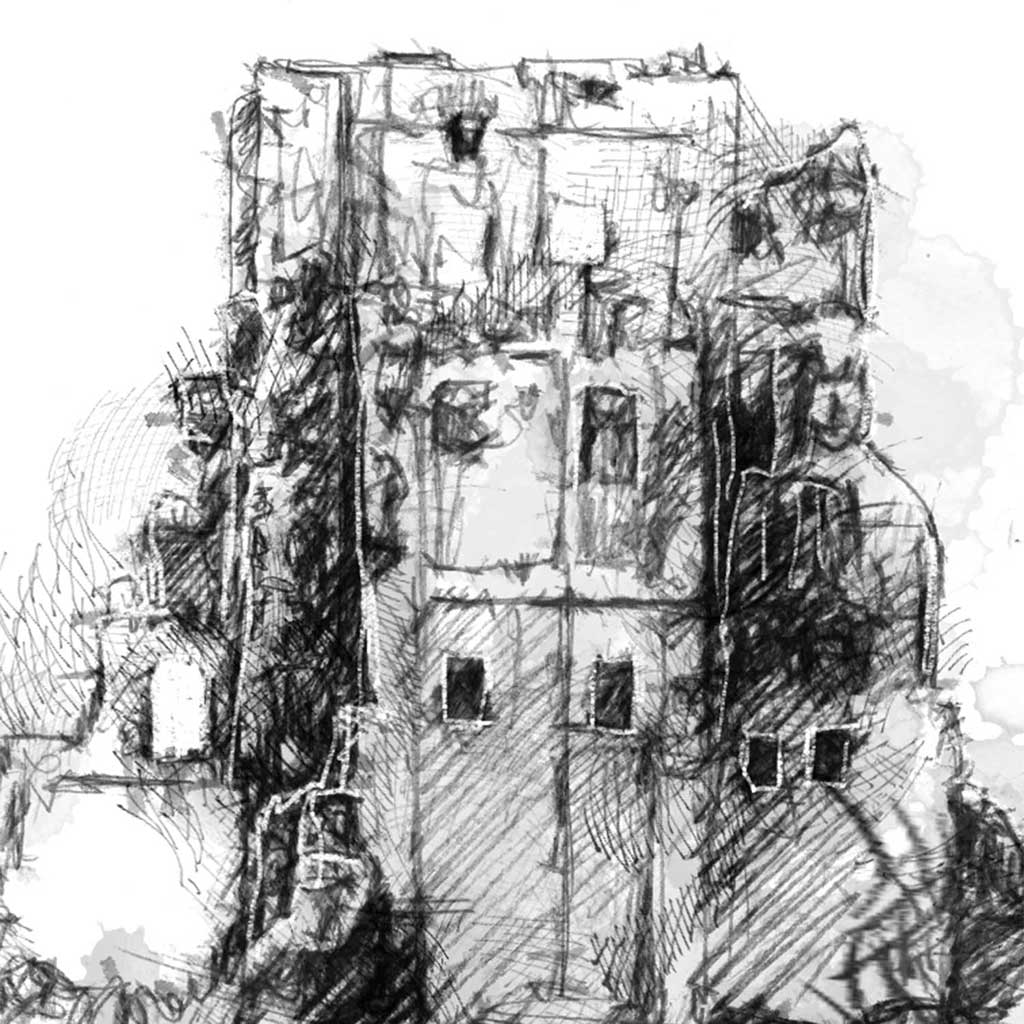 Corfe castle sketch | SeanBriggs