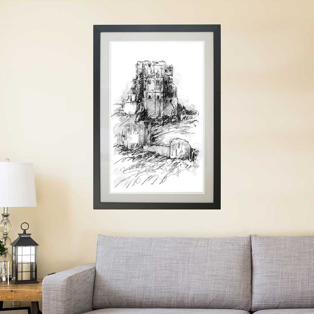 Corfe castle sketch | SeanBriggs