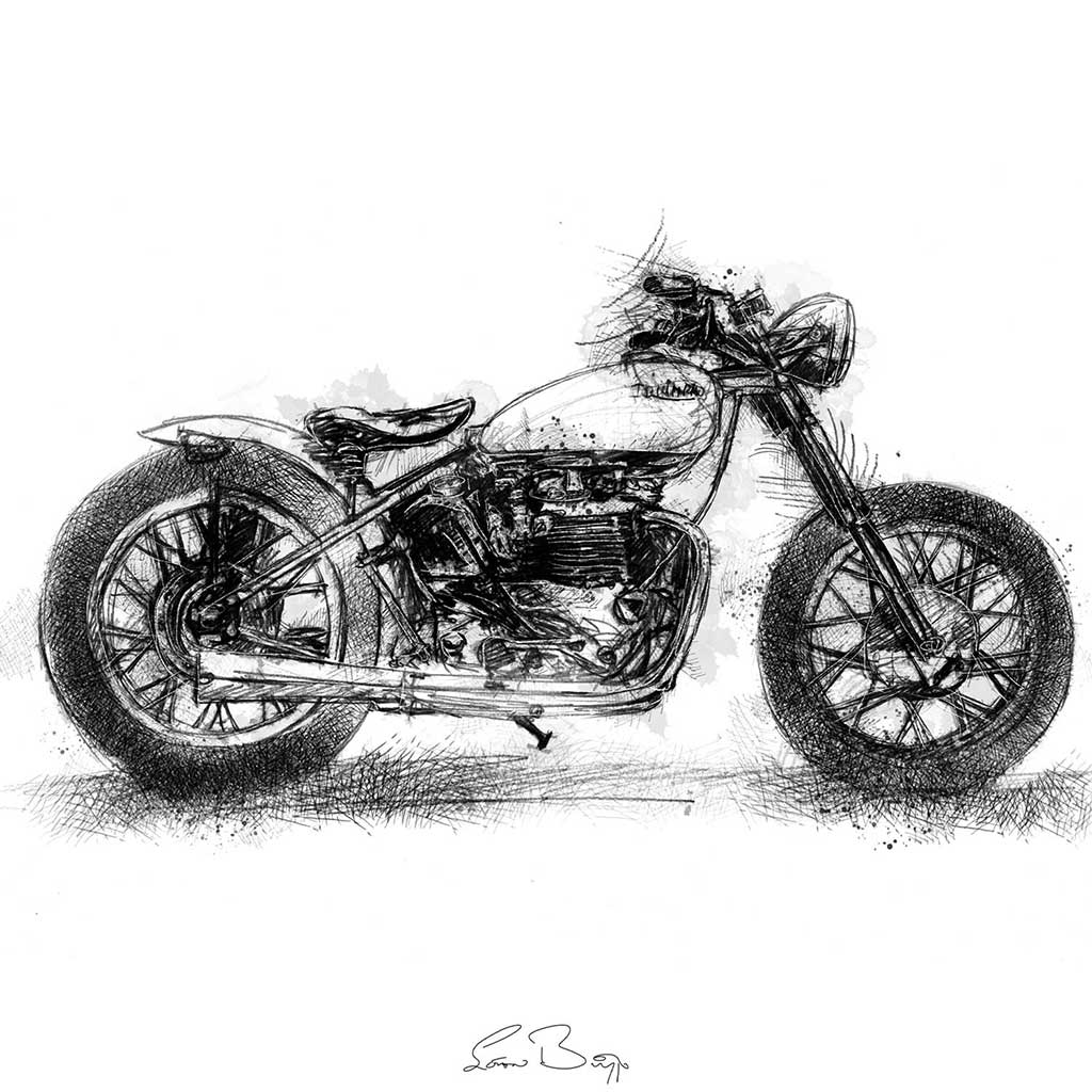 Triumph motorbike sketch | SeanBriggs